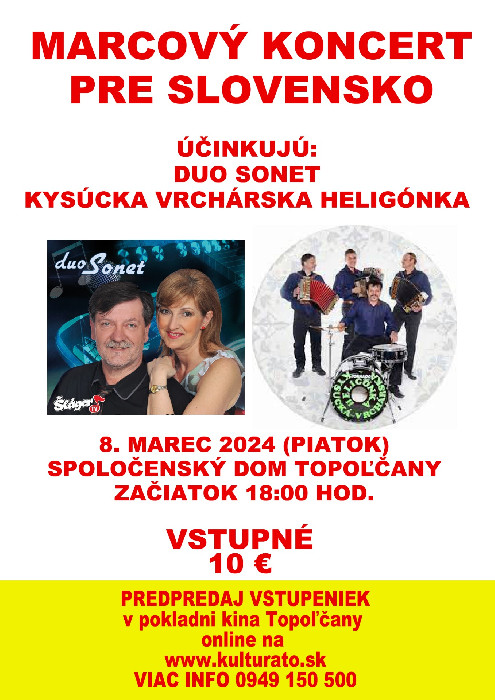 Marcový koncert pre Slovensko :: Mediálna a kultúrna spoločnosť Topoľčany